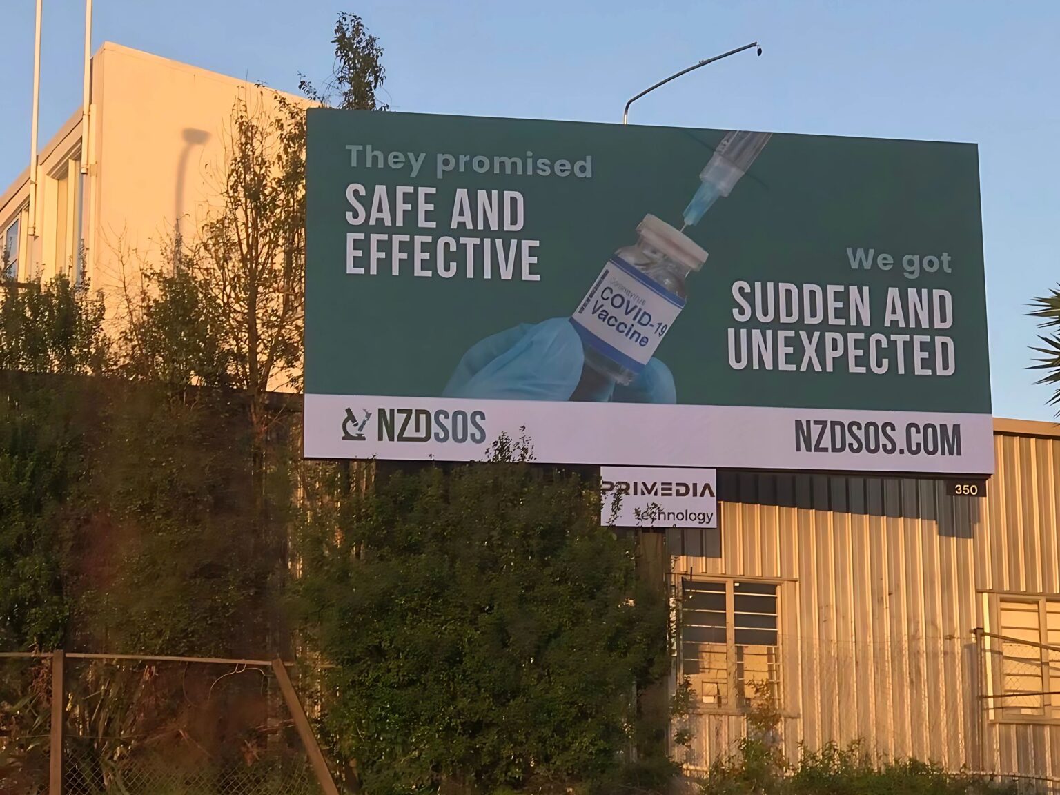 About NZDSOS Billboards - NZ Doctors Speaking Out With Science